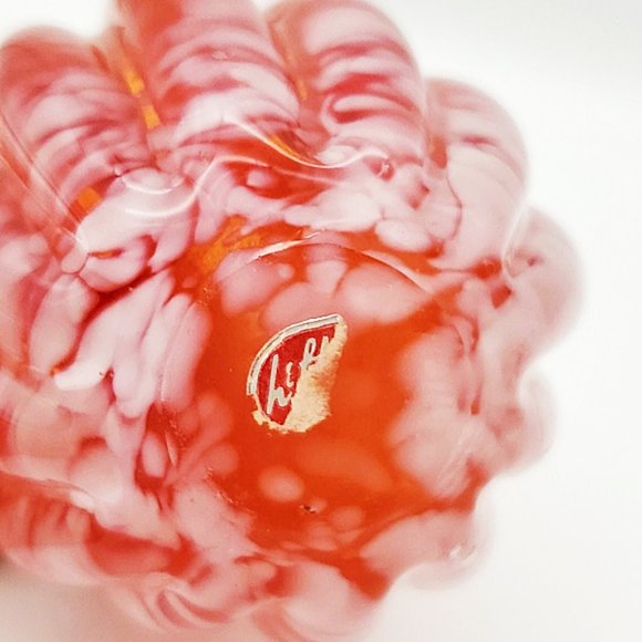 Lefton | Accents | Vintage Vase Lefton Redorange White Swirl Mcm | Poshmark